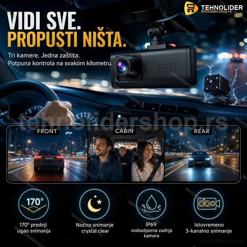 Auto kamera 3 u 1 – Vaš savršen saputnik za sigurnu vožnju