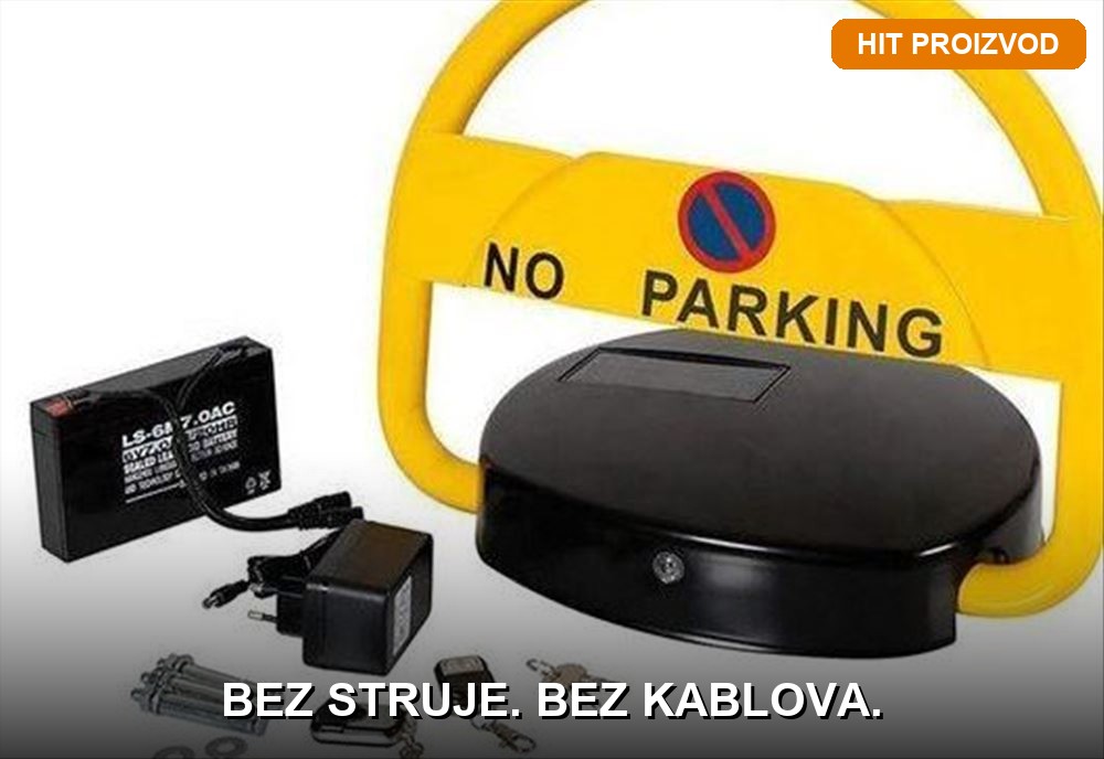 Solarna parking barijera sa daljinskim upravljačem i punjivom baterijom