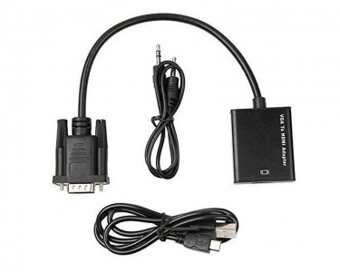 FAST ASIA Adapter VGA na HDMI (m/ž) + Audio kabl (m/m) + Micro USB kabl (m/m)