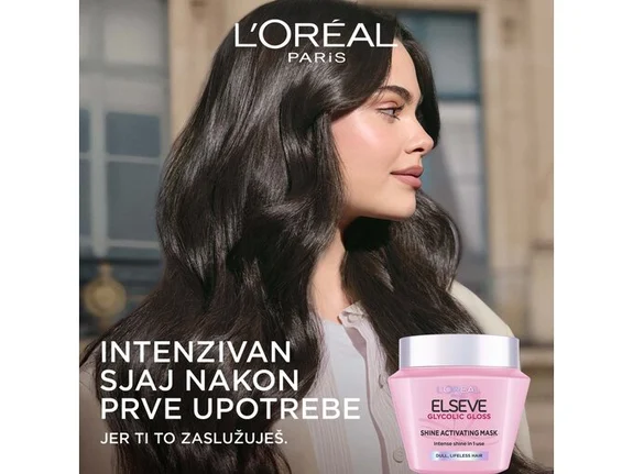 L'Oréal Paris Maska za sjaj kose Elseve Glycolic Gloss 300ml