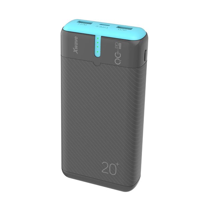 Xwave GoEnergy 20e grey+blue Power bank eksterna baterija 20000mAh/20W/PD+QC3.0/3A/2 xUSB/Type-C