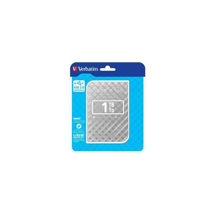 Verbatim HDD 1TB 3.0 Siv Kocka (53197)