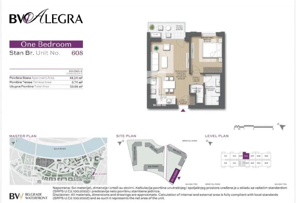 Prodaja, dvosoban stan, 54m², Savski Venac, Beograd