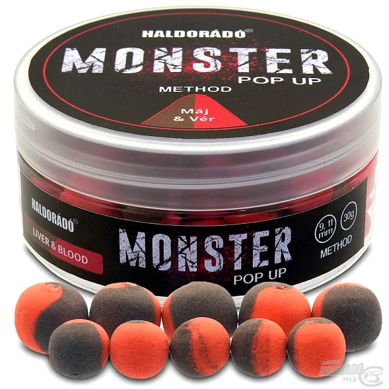 HALDORADO MONSTER POP UP METHOD 9, 11mm - LIVER & BLOOD 30g (HD24122) 62146