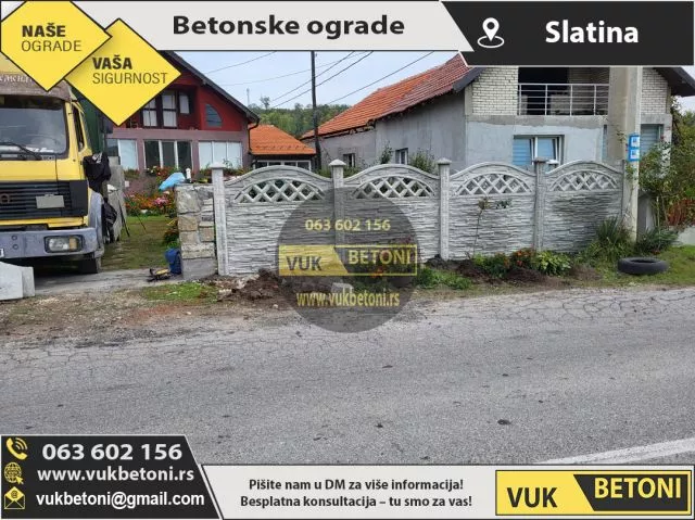 BETONSKE OGRADE - PROJEKAT 25