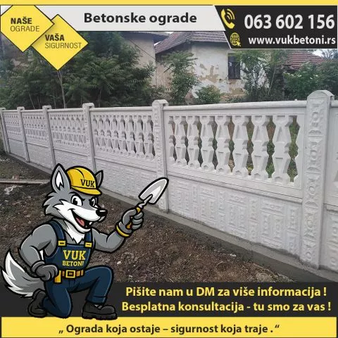 BETONSKE OGRADE - PROJEKAT 15