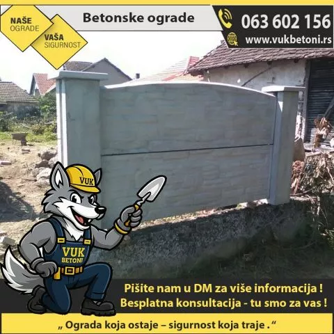 BETONSKE OGRADE - PROJEKAT 1