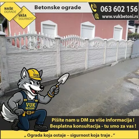 BETONSKE OGRADE - PROJEKAT 12