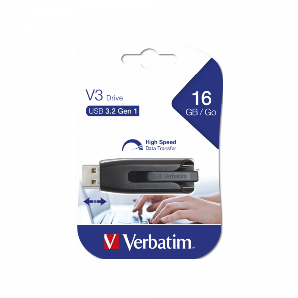 FLASH USB 16GB VERBATIM 3.0 V3 BLACK