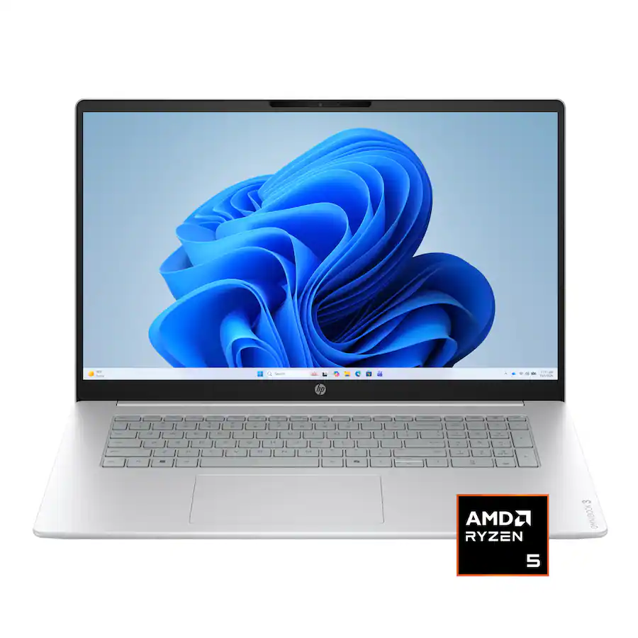 HP - OMNIBOOK 3 - 17.3" FULL HD LAPTOP - AMD RYZEN 5 40 (2025) - 8GB MEMORY - 512GB SSD - GLACIER SILVER
