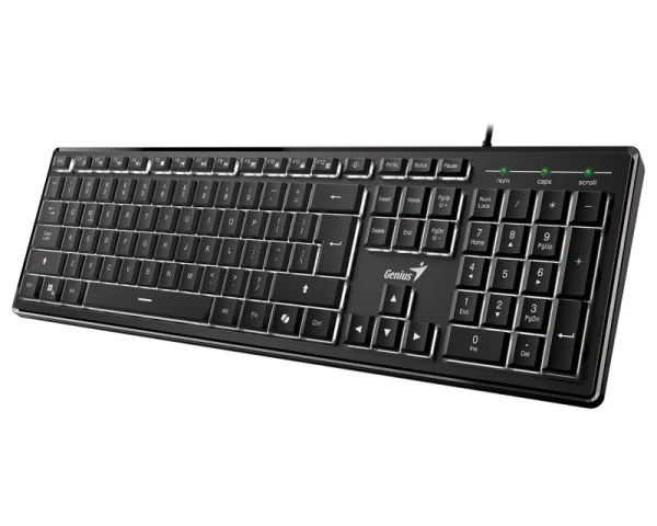 Tastatura Genius SlimStar 820 USB US crna sa osvetljenjem