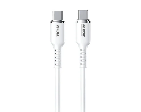 USB-C kabl WeKome WDC-11, 100W, 1,2m, beli