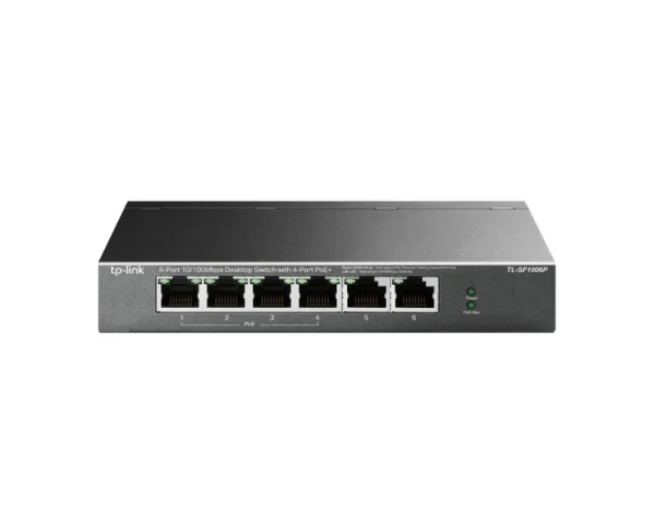 PoE switch TP-Link TL-SF1006P sa 6 portova (4 PoE+), metalno kućište