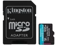 Memorijska kartica MicroSDXC 512GB Canvas Go Plus Kingston UHS-I U3 V30 A2 200MB/s sa adapterom (SDCG4/512GB)
