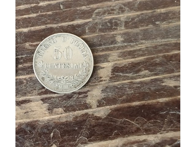 ITALIJA 50 C 1863 M SREBRO