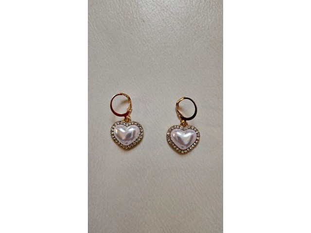Heart shaped drop dangle minđuše, novo
