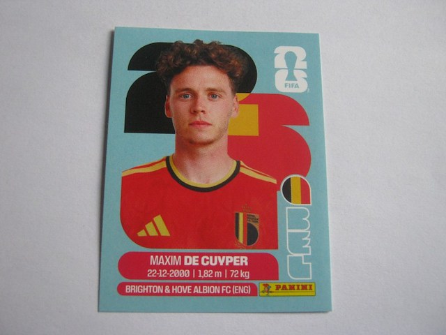 Panini FIFA WC 2026 : BEL 7