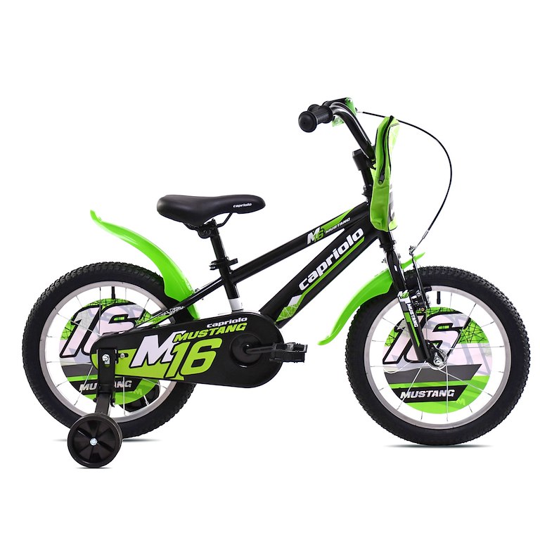 Bicikl Capriolo Mustang 16" crno zeleni