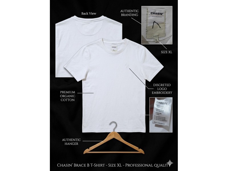 CHASIN' Muška Bela Majica (Brace B) – XL