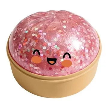 DUMPLING SQUISHY STRESS RELIEF TOY WITH STEAMER BOX - PINK