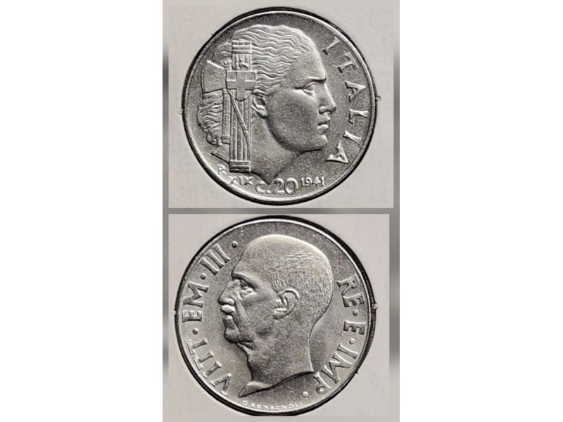 Italija 20 Centesimi 1941 god.
