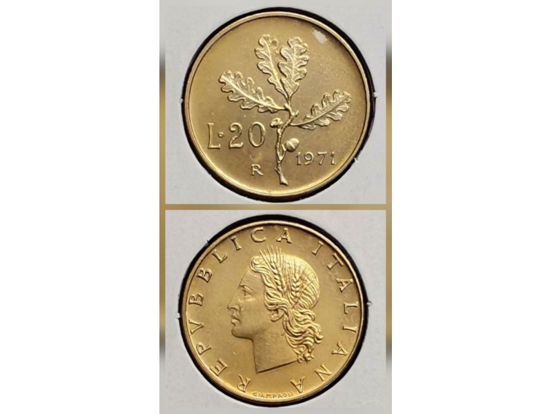 20 Lire 1971 – Italija