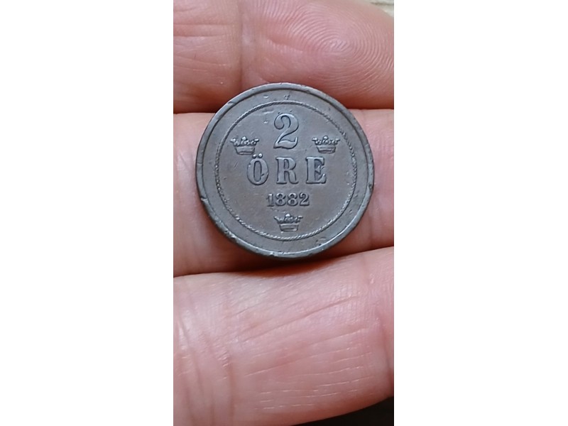 KO 54 - Švedska - 2 ere 1882 - malo bolja - opis -