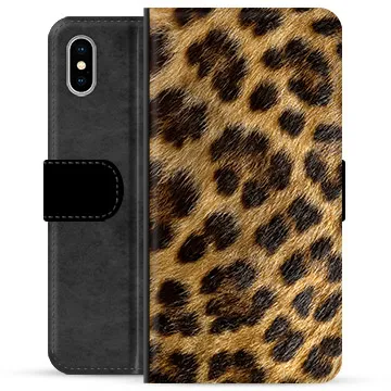 IPHONE X / IPHONE XS PREMIJUM FUTROLA-NOVČANIK - LEOPARD