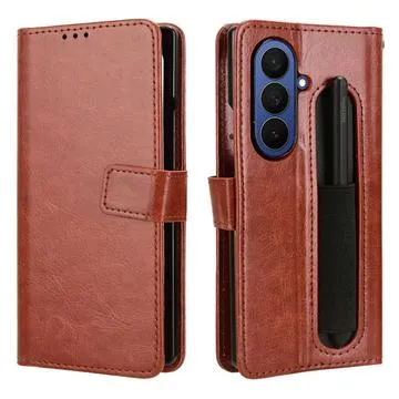 SAMSUNG GALAXY Z FOLD7 WALLET CASE WITH STAND - BROWN