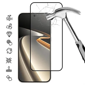 ONEPLUS ACE 6 ULTRA FULL COVER TEMPERED GLASS SCREEN PROTECTOR - 9H - BLACK EDGE