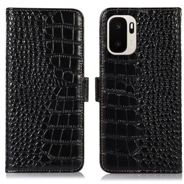 ONEPLUS ACE 6 ULTRA CROCODILE SERIJA KOŽNA MASKA-NOVČANIK SA RFID-OM - CRNA