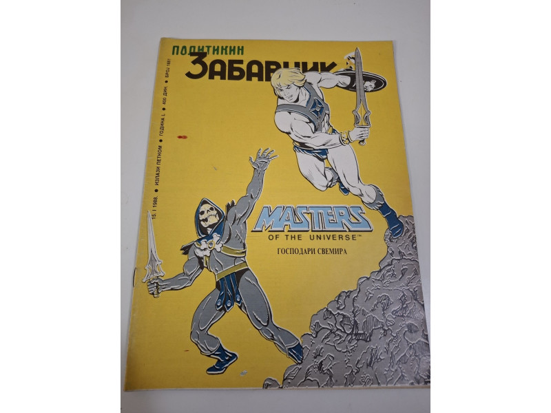 He Man Masters of the Universe Politikin zabavnik 1988