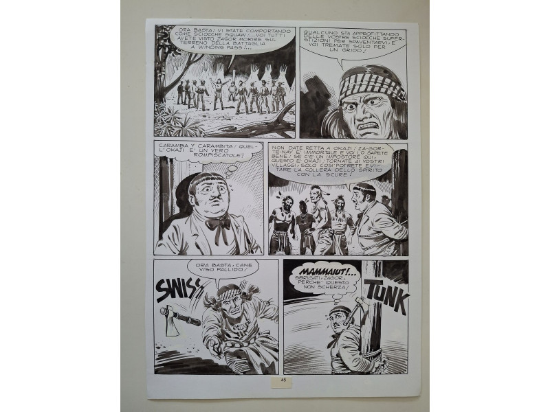Zagor Franco Bignotti Original strip tabla