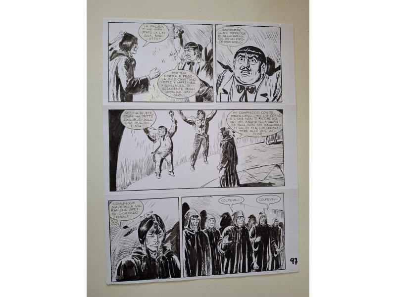 Zagor Galliano Ferri Original strip tabla Zenit 520