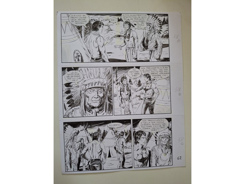 Zagor Galliano Ferri Original strip tabla Zenit 519