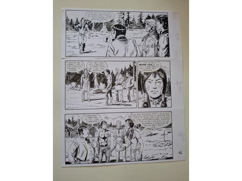 Zagor Galiano Ferri Original strip tabla Zenith 519