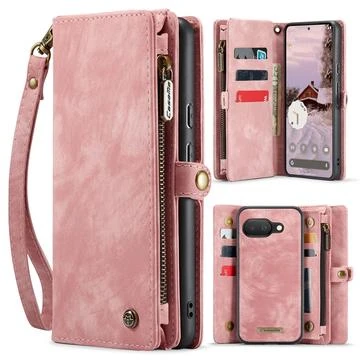 GOOGLE PIXEL 9A CASEME 008 2-U-1 MULTIFUNKCIONALNA FUTROLA-NOVČANIK - ROZE
