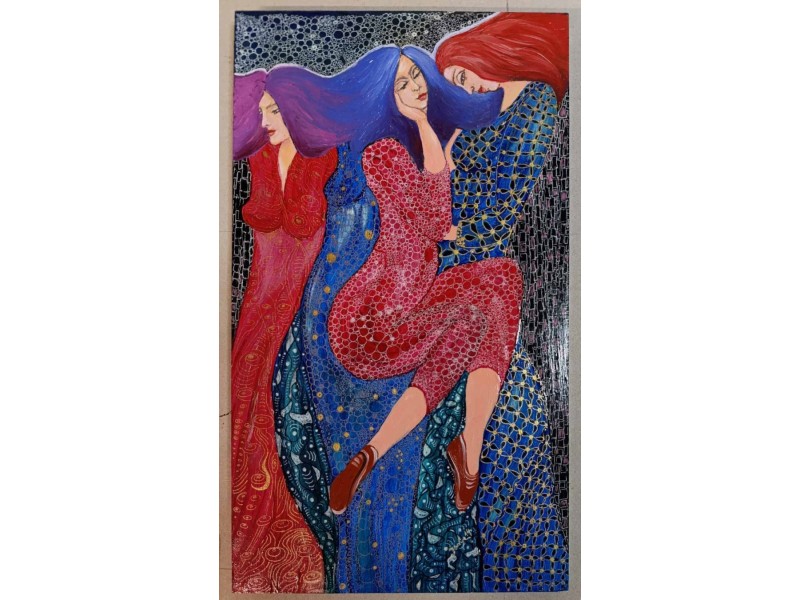 Ženske priče, ulje na dasci, 35x20