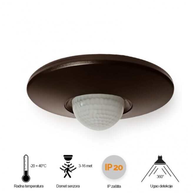 BB LINK SENZOR SAMOSTALNI ST05H 360° IP20 CRNI