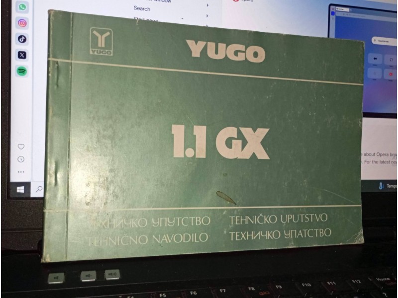 YUGO 1.1 GX TEHNIČKO UPUTSTVO, odlično stanje