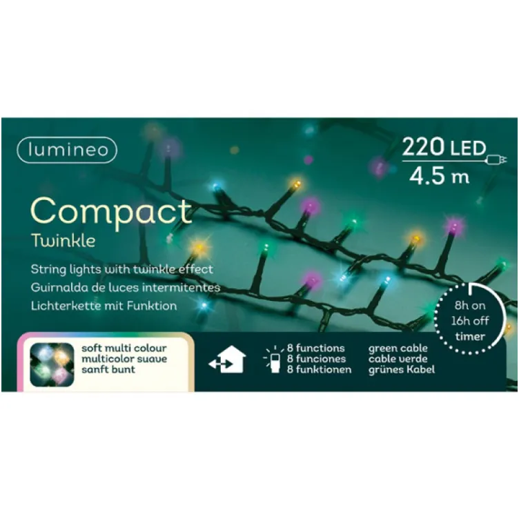 Spoljašnje Led novogodišnje lampice 8 funkcija Multi L450cm Lumineo 495291