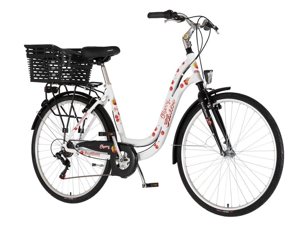 BICIKL FASHION VISITOR CHERRY 28" ALU 19" V-BRAKE 6 BRZINA 155-178CM (S/M) BELO CRVENI