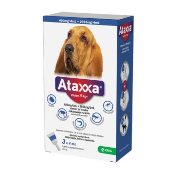 Ataxxa spot on protiv buva, krpelja, komaraca i papadaća za pse od 25 do 40 kg – cena važi za 1 ampulu