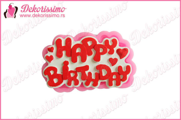 Silikonska modla Happy Birthday – K4930