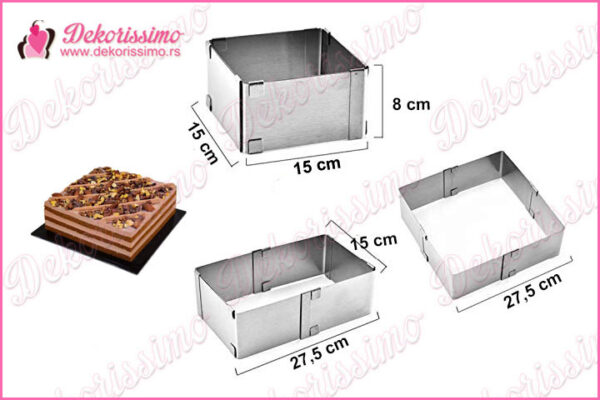 Podesiva modla kocka-pravougaonik 8cm (od 15 do 27,5cm) – K7222