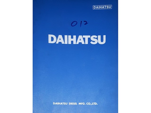 Uputstvo Za Brodske Dizel Motore `DAIHATSU` Japan