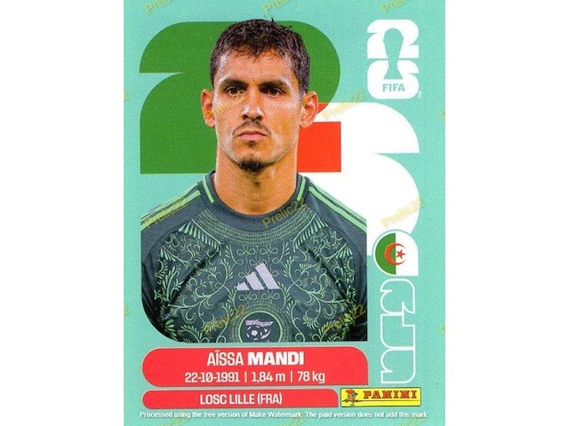 FIFA WORLD CUP 2026 broj ALG07 ALG7 čitaj opis)