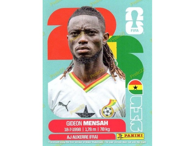 FIFA WORLD CUP 2026 broj GHA07 GHA7 (čitaj opis)