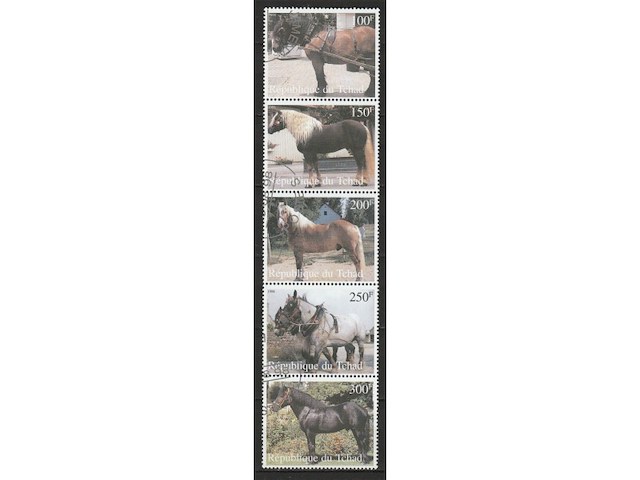Chad, Čad - 1998 - Horses, konji