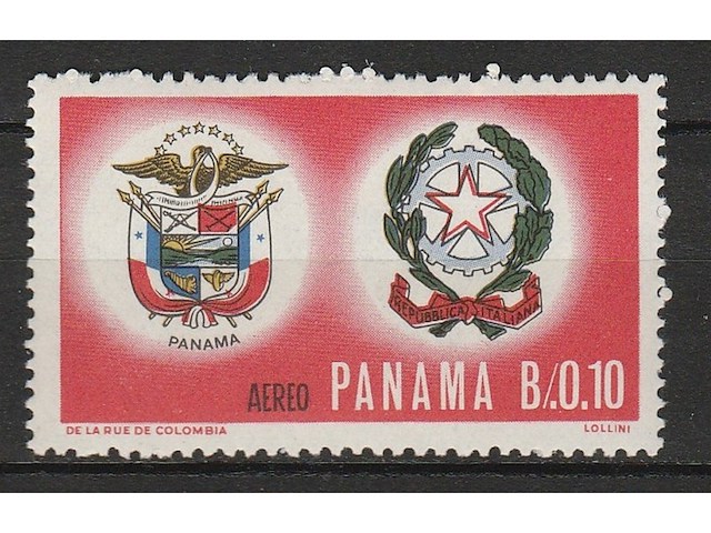 Coat of Arms Panama and Italy - 1966